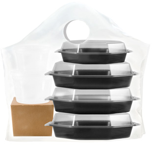 21" x 18" + 10" White Super Wave Carry Out Bags | Super Wave Carryout ...