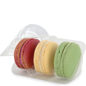 3 Macaron Clear Rectangular Insert | Macaron Boxes Containers and ...