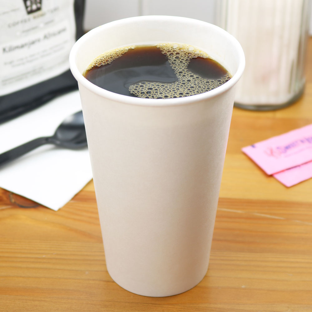 Plain White Paper Coffee Cups | MrTakeOutBags : MrTakeOutBags